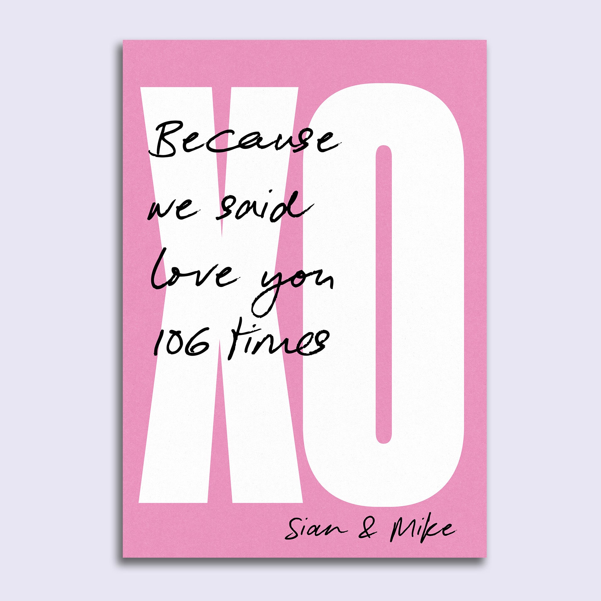 XO Poster - Perfect Personalised Anniversary Gifts | ChatCharts – Chat ...